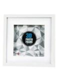 15x15 cm White Wood & Glass Square 3-D Frame & Shadow Box (mat suits ...