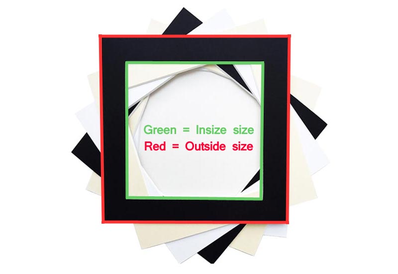 30x30 cm Acid-Free Square Mats for photo frames and picture frames (6 ...