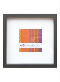 40x40 cm Black Wood & Glass Frame & Shadow Box (mat inside fits 20x20 ...